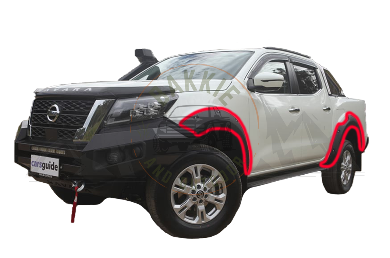 Nissan Navara 2021+ Double Cab V7 Fender Flares Orange Peel Matt Black ...