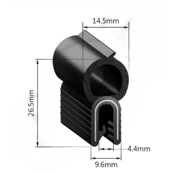 Pro Auto Rubber PR315 Universal Boot Seal Per Metre EPDM - Advanced 4x4